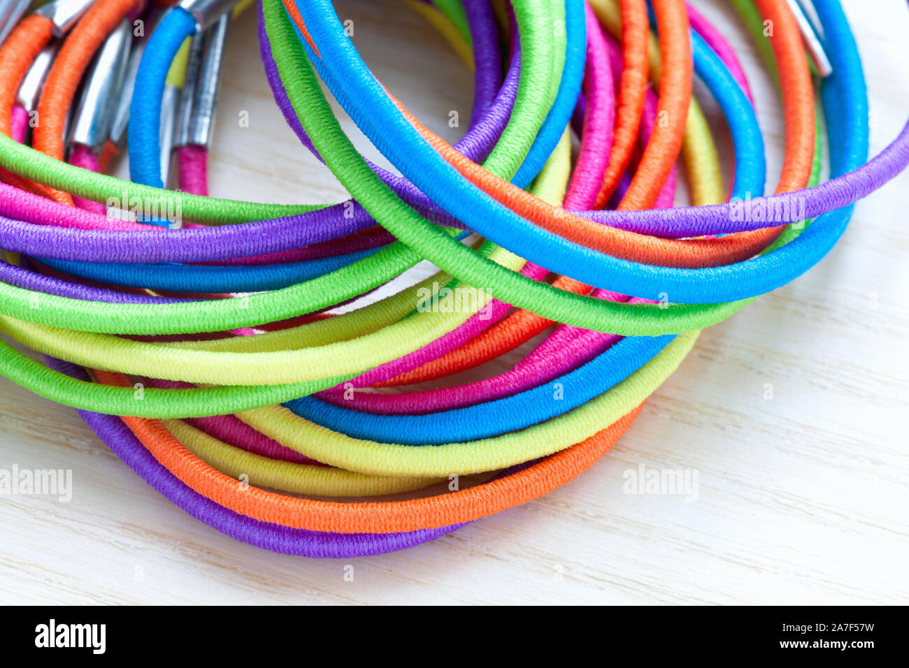 Colored rubber bands Stock Photo - Alamy