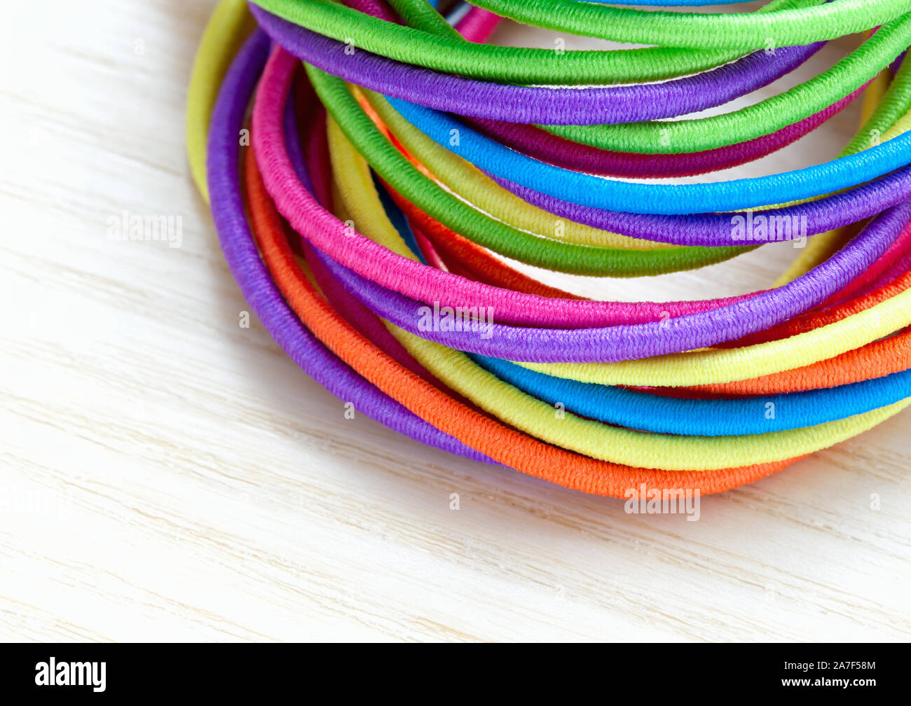 Colored rubber bands Stock Photo - Alamy