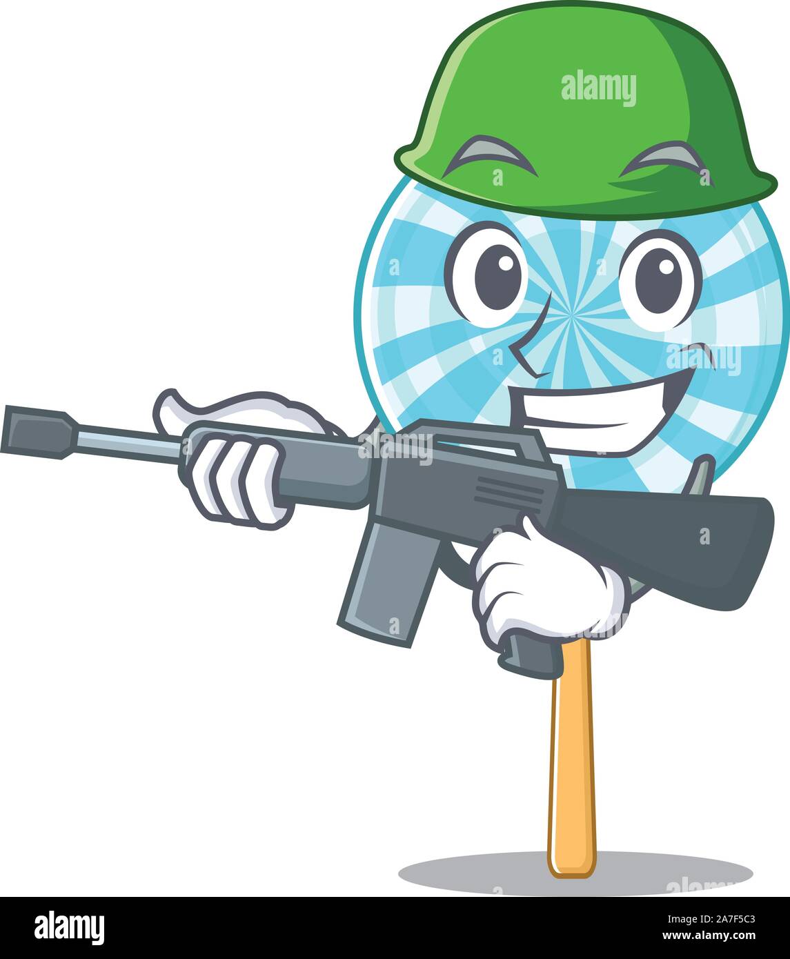 A cartoon of lollipop army with machine gun Stock Vector Image & Art ...