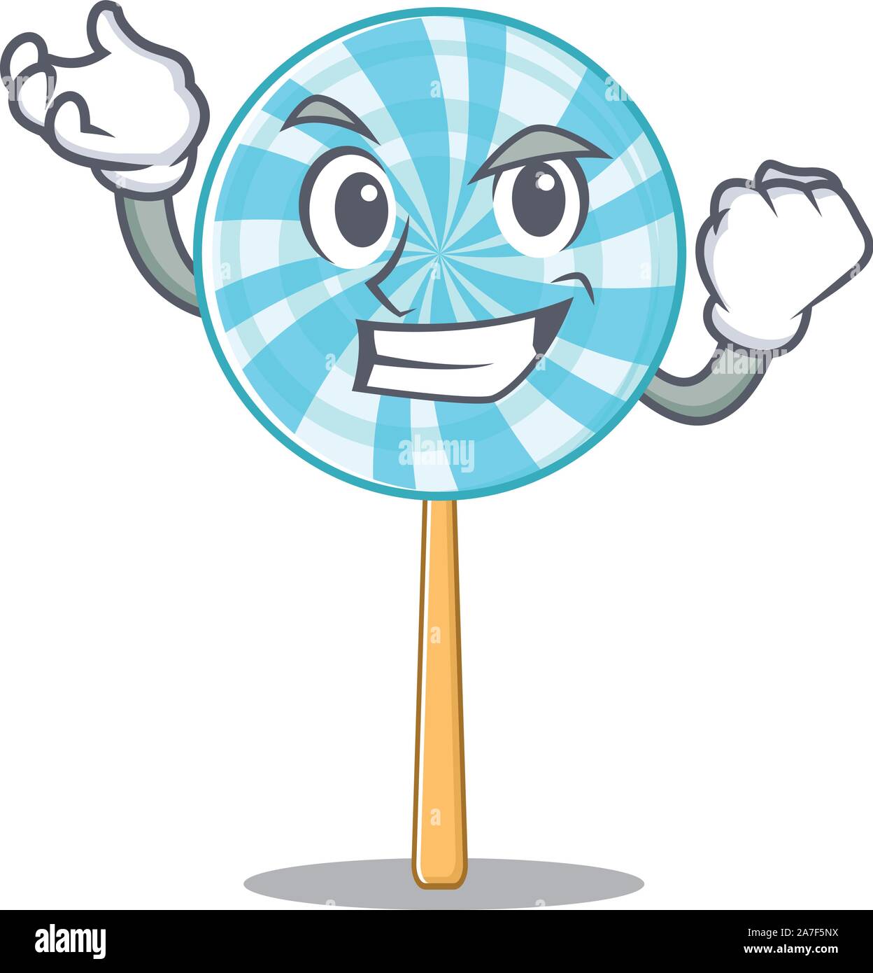 Happy confident successful lollipop cartoon character style Stock ...