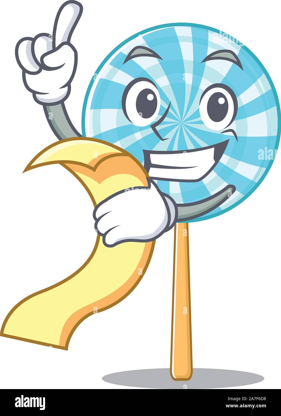 Cute lollipop with menu ready to serve Stock Vector Image & Art - Alamy