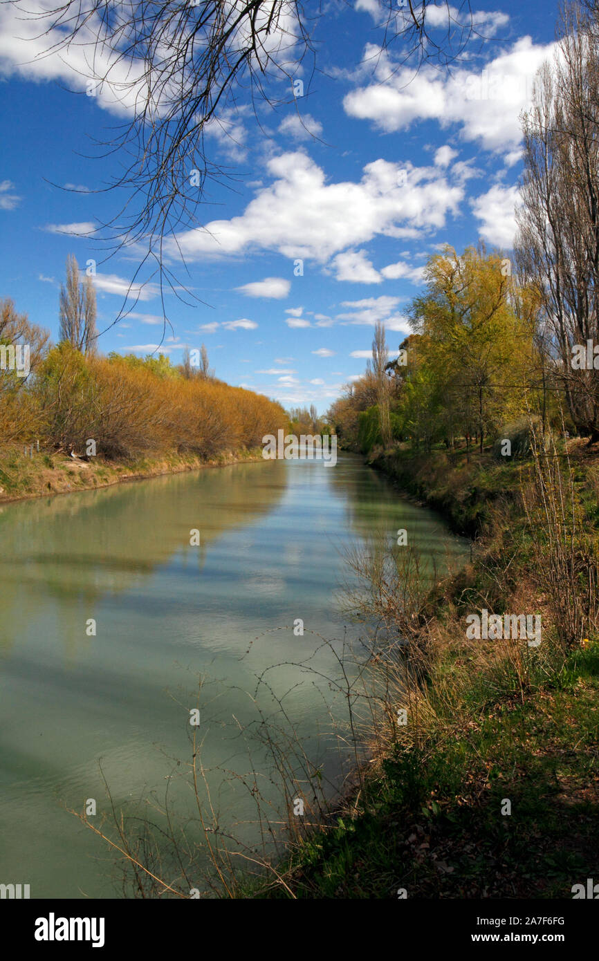 Chubut river running through Gaiman, Chubut, Patagonia, Argentina Stock ...