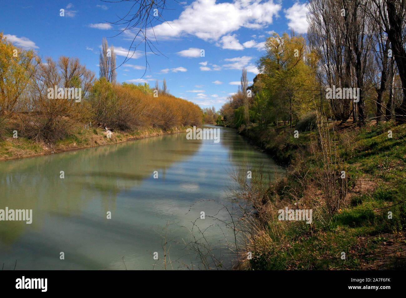 Chubut river running through Gaiman, Chubut, Patagonia, Argentina Stock ...