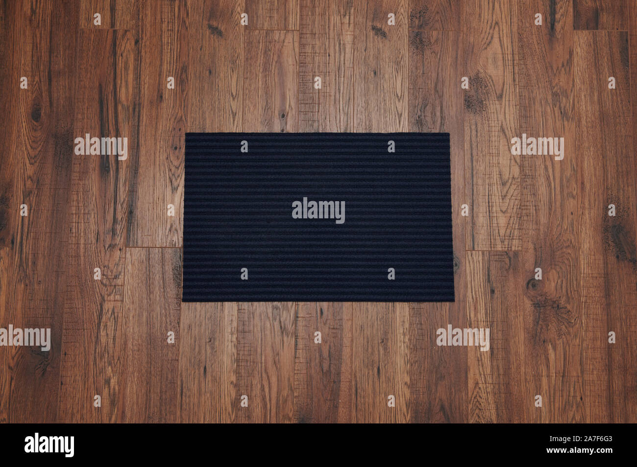 Blue rag on wooden floor background above top view Stock Photo - Alamy