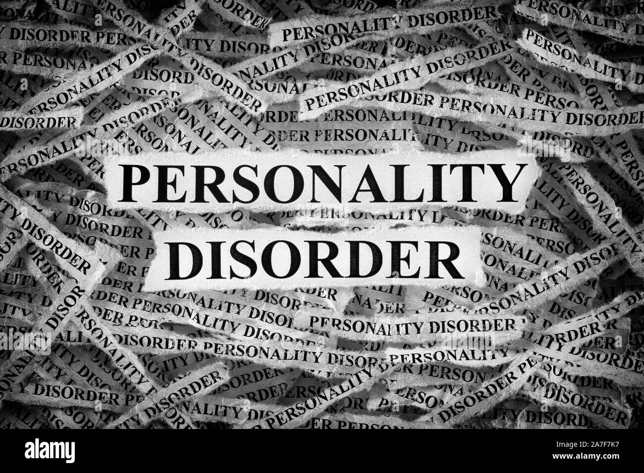 Personality Disorder. Torn pieces of paper with the words Personality ...