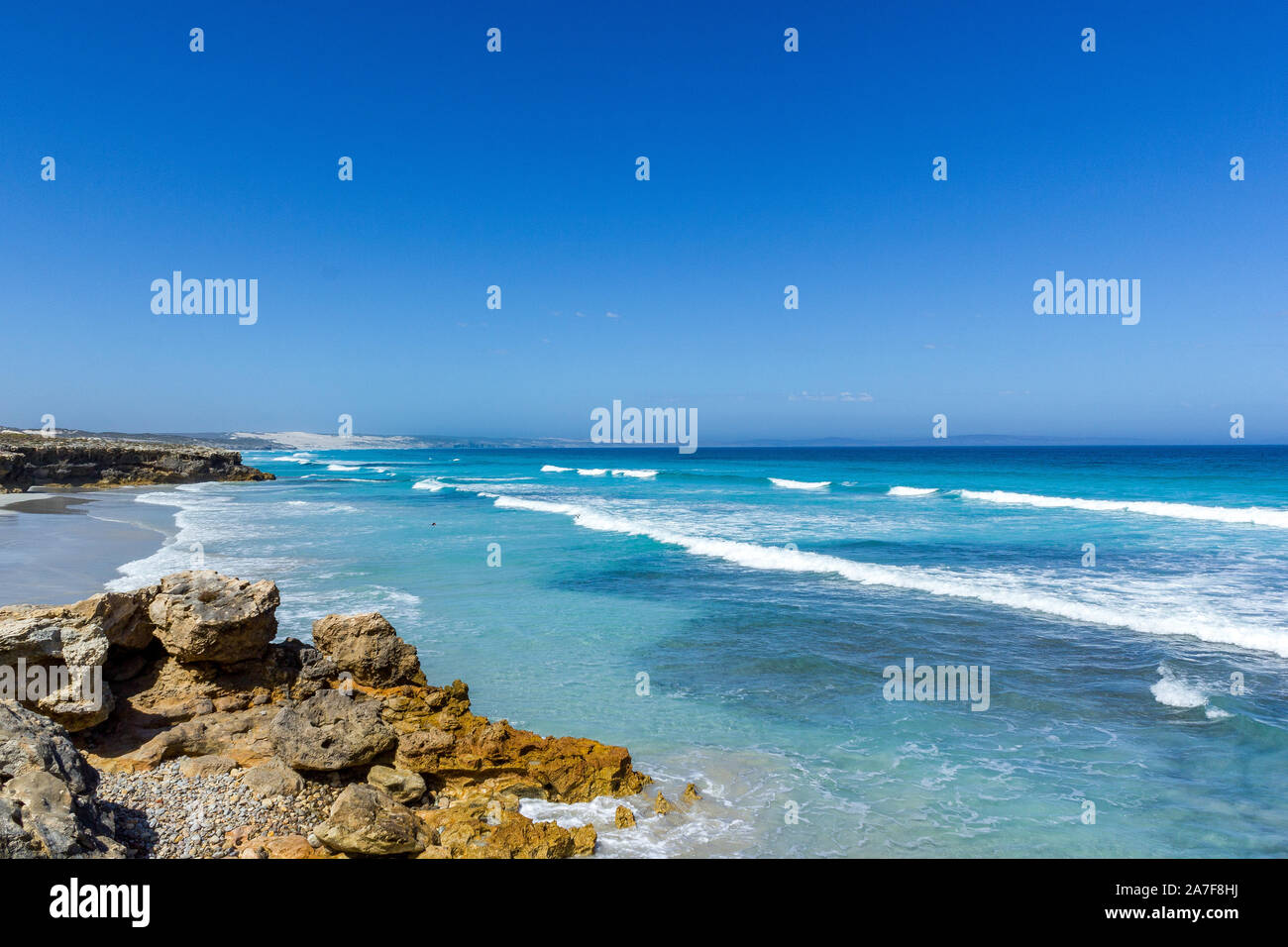 Famous cliffs near port lincon at sunset, South Australia Stock Photo ...