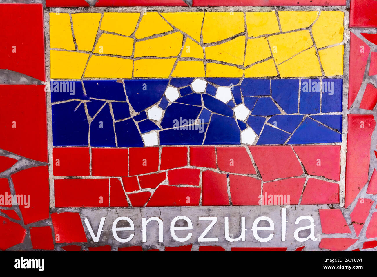 Venezuela´s flag mosaic made with colored tiles Stock Photo - Alamy