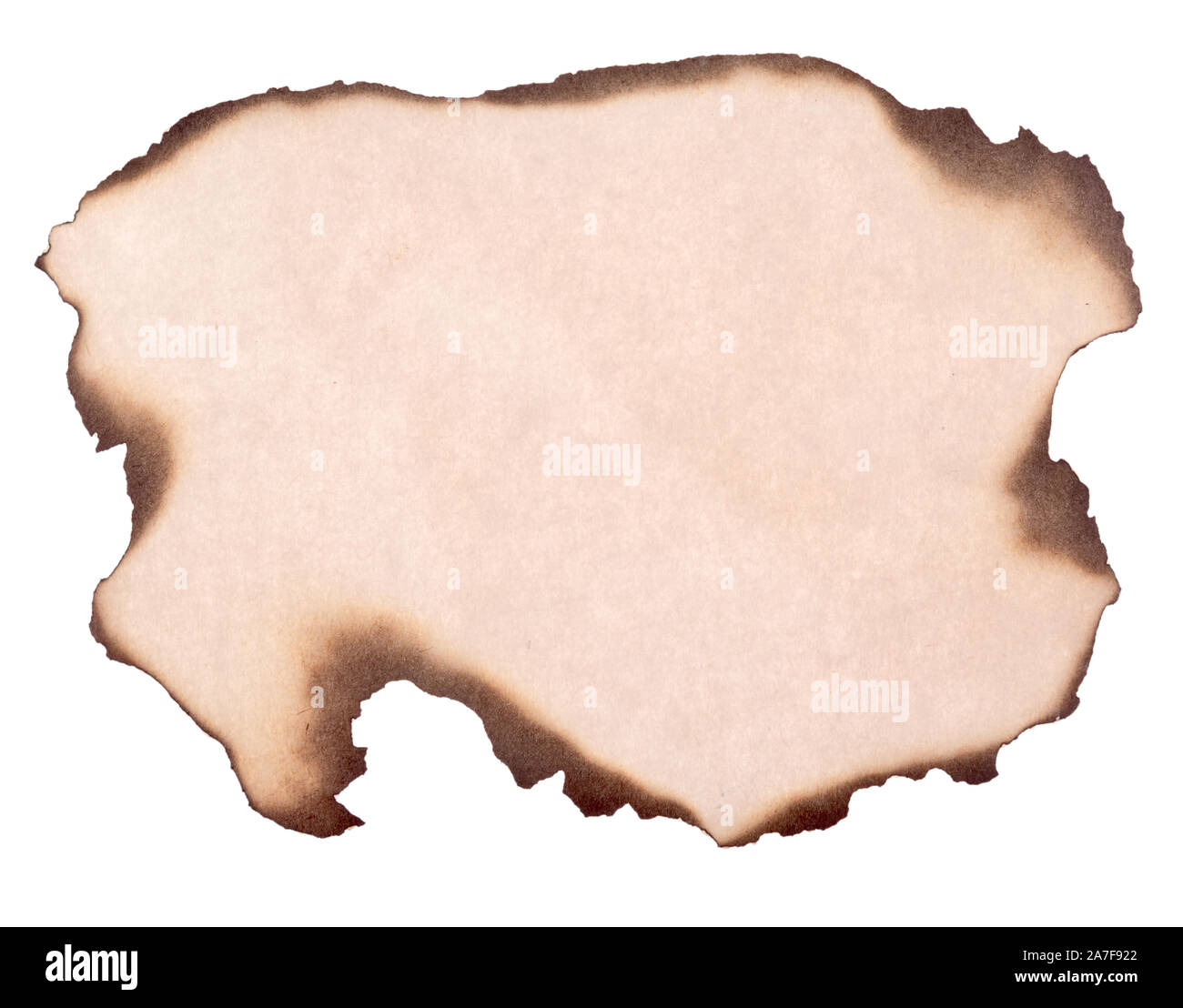 Burnt paper isolated on white background Stock Photo - Alamy