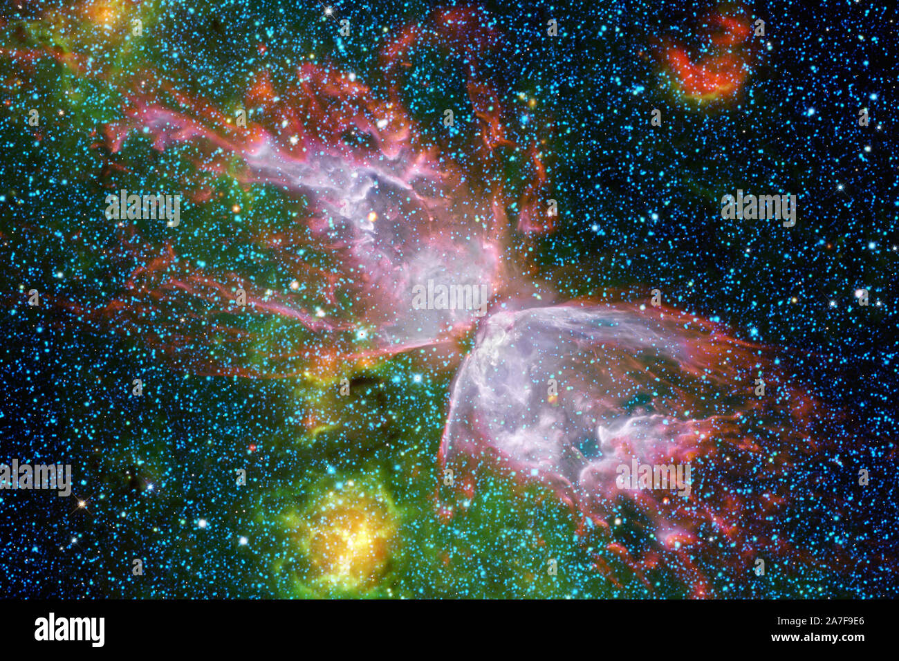 Nebula, starfield, cluster of stars in outer space. Beauty of endless ...