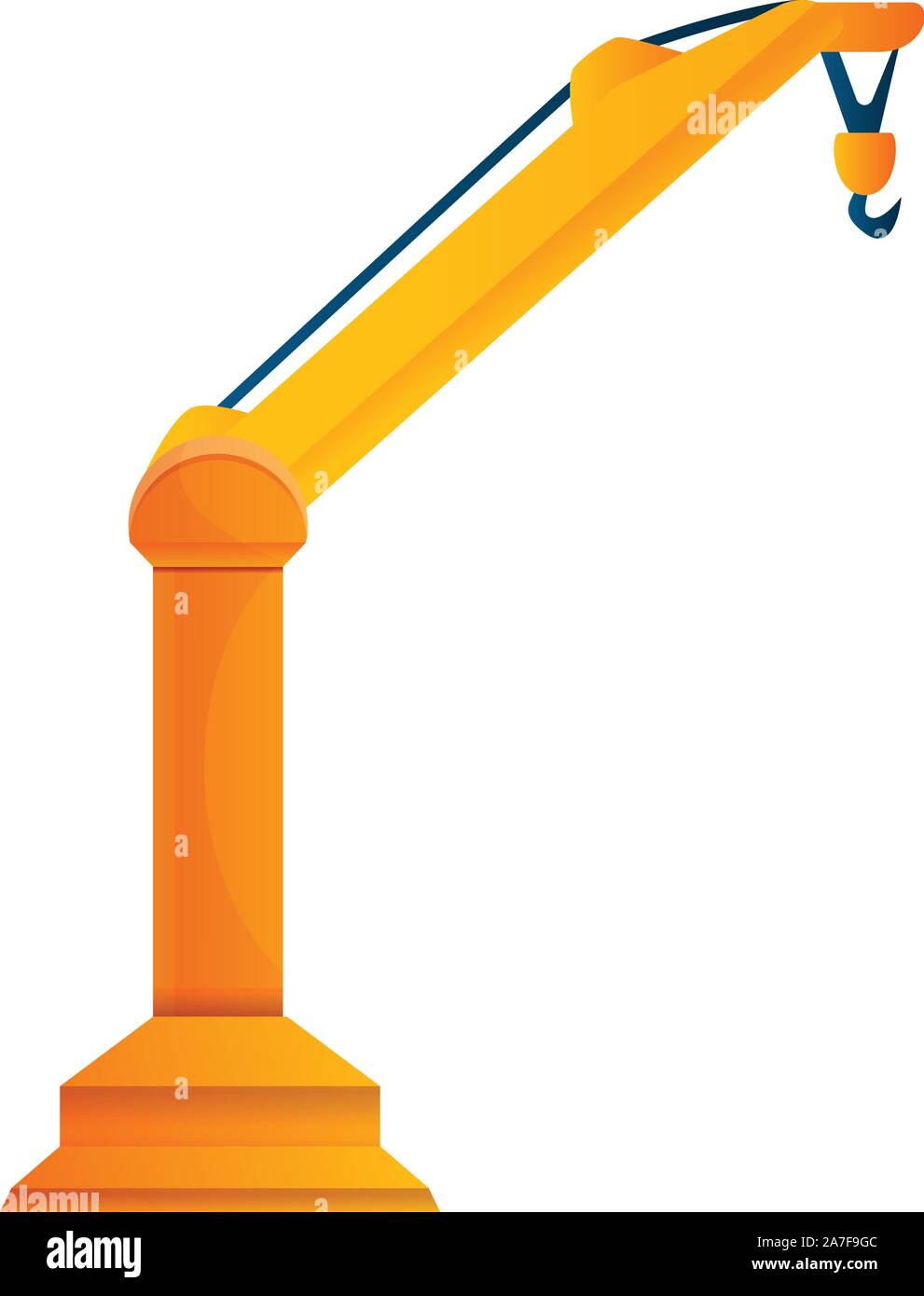 Crane arm icon. Cartoon of crane arm vector icon for web design ...