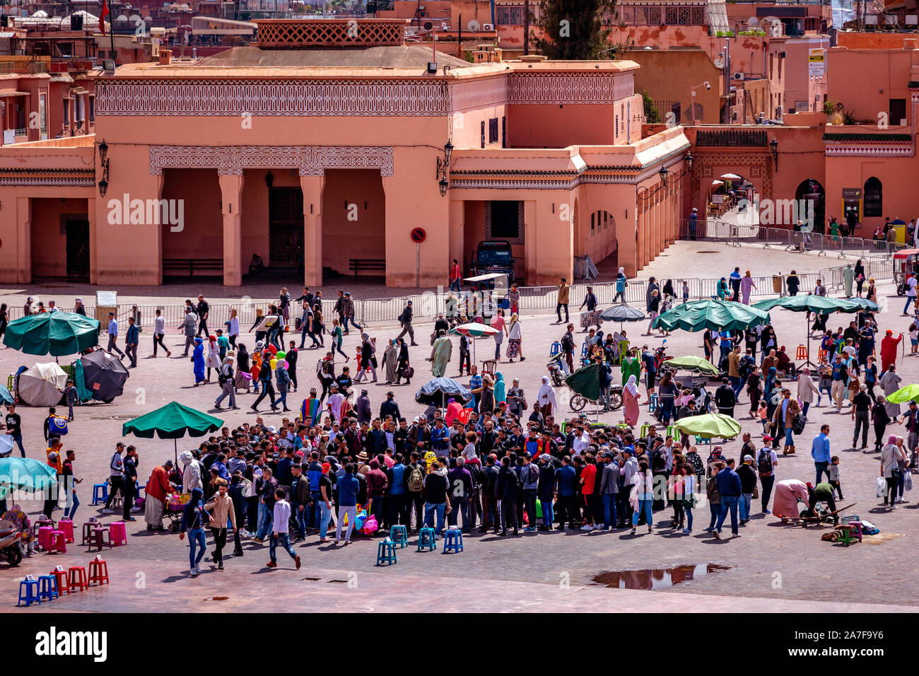 walking through the streets of the cities of Morocco. marrakech, rabat ...