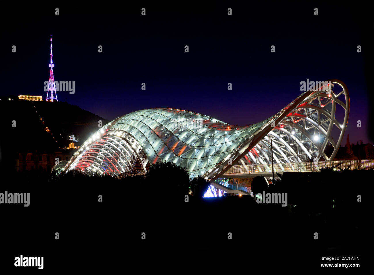 Peace bridge at night hi-res stock photography and images - Alamy