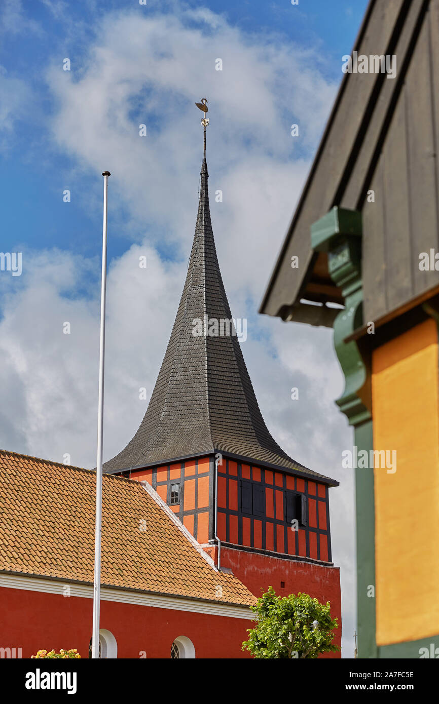 SVANEKE, DENMARK - JULY 4, 2017: View of Svaneke Church on Island of ...