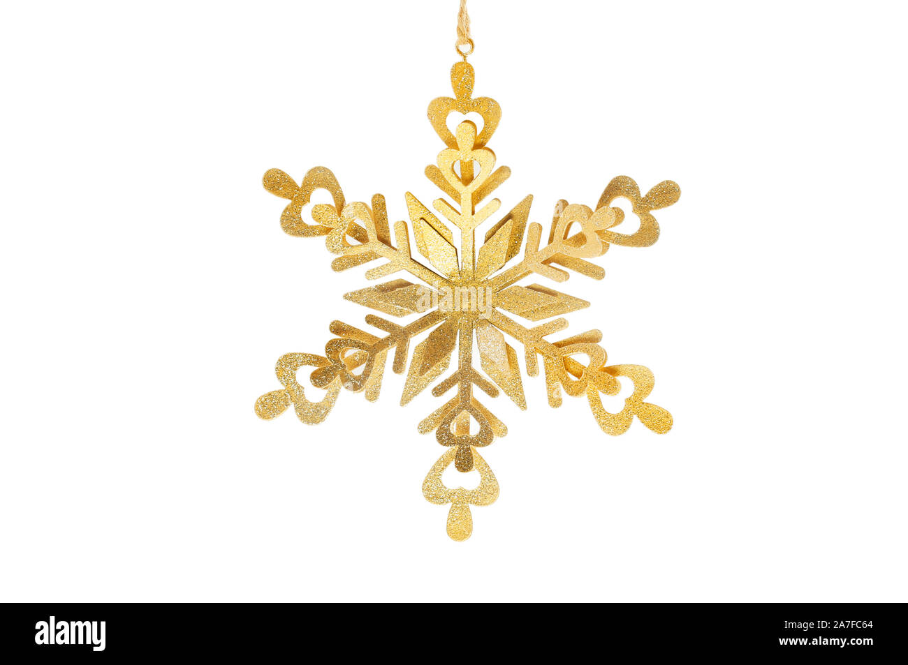 Gold glitter snowflake hi-res stock photography and images - Alamy