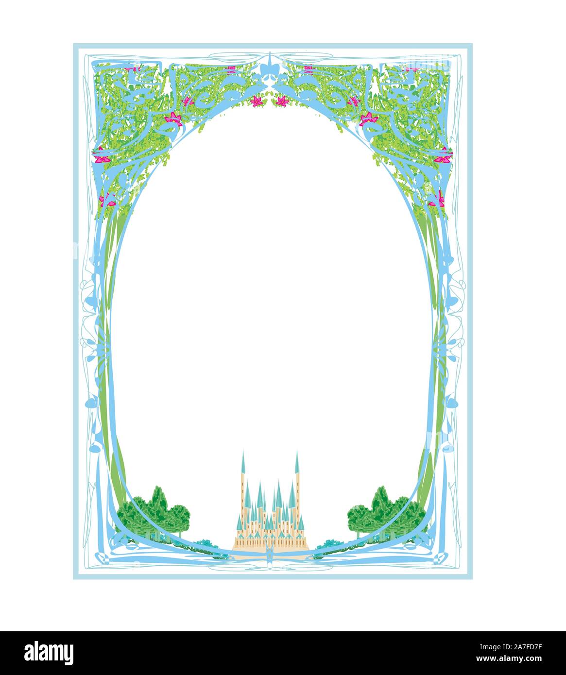Magic fairytale princess castle frame hi-res stock photography and ...