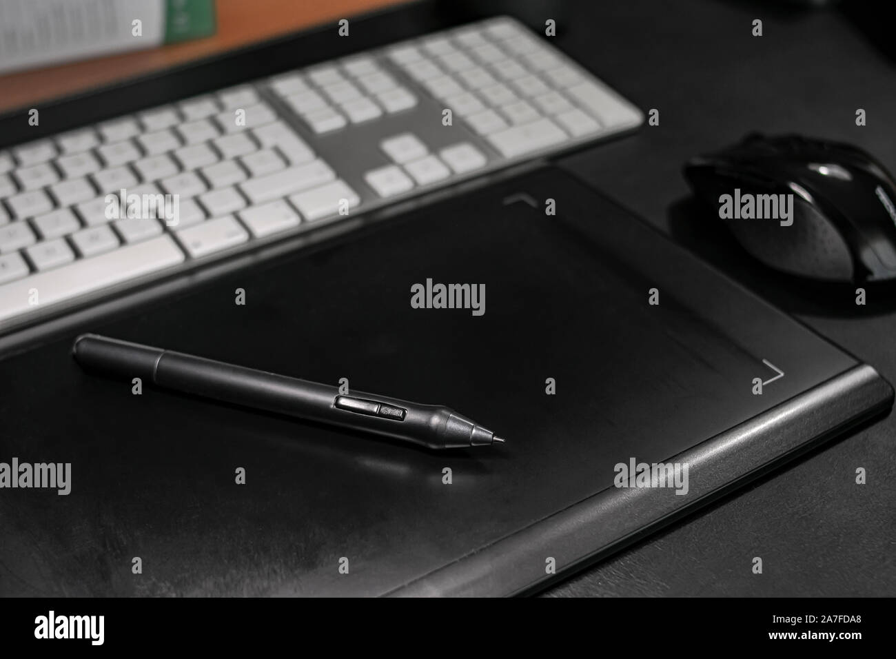 Graphic design and illustration equipment consisting of digital tablet ...