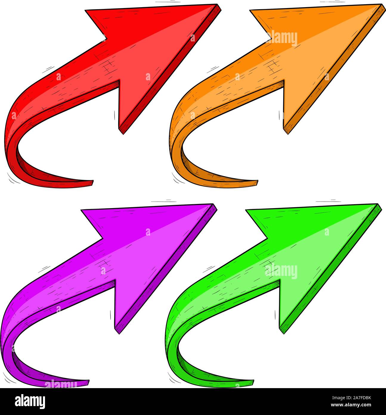 Arrows icons vector hand Cut Out Stock Images & Pictures - Alamy