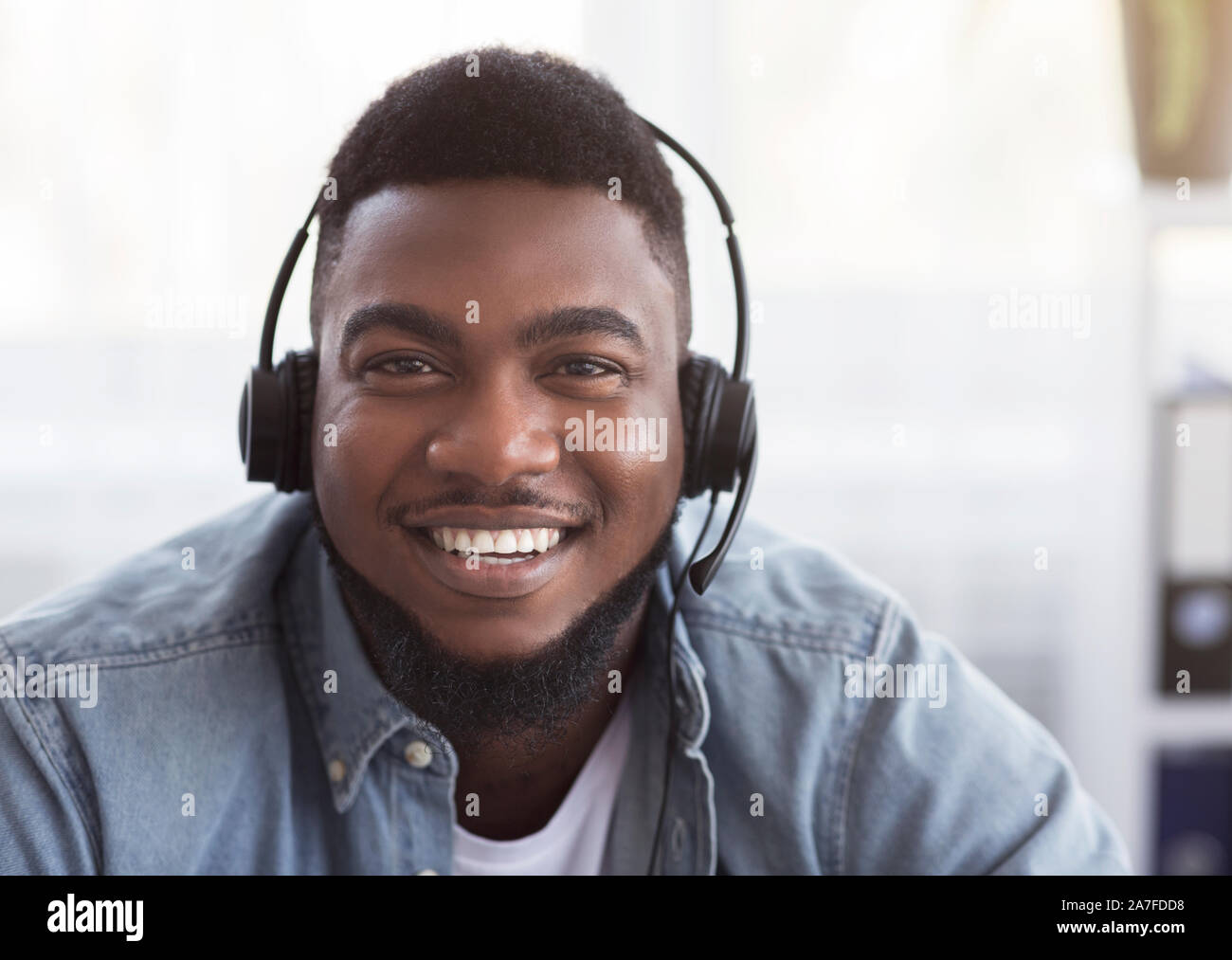 Portrait male customer service representative hi-res stock photography ...
