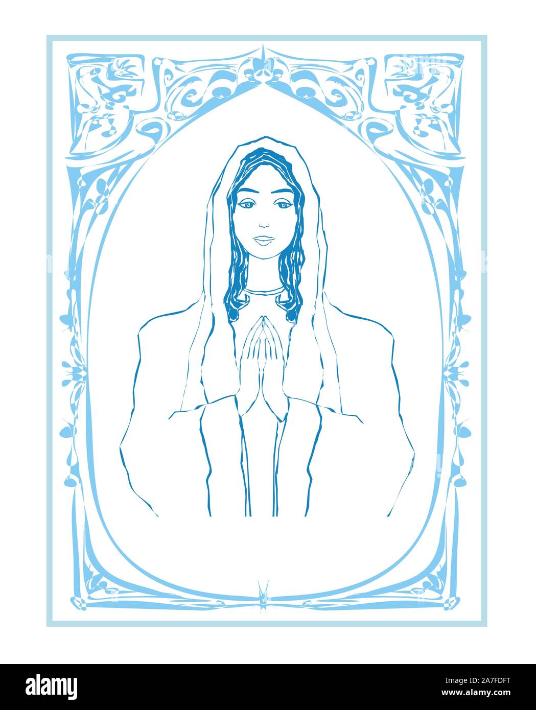 Holy mary mother of god statue Stock Vector Images - Alamy