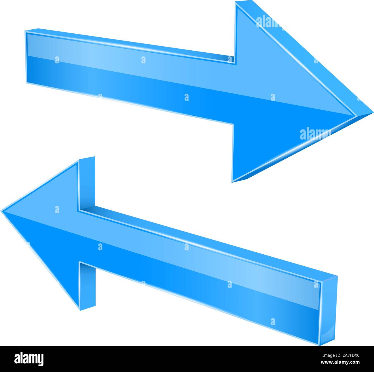 Back and Next arrows. 3d shiny blue signs Stock Vector Image & Art - Alamy