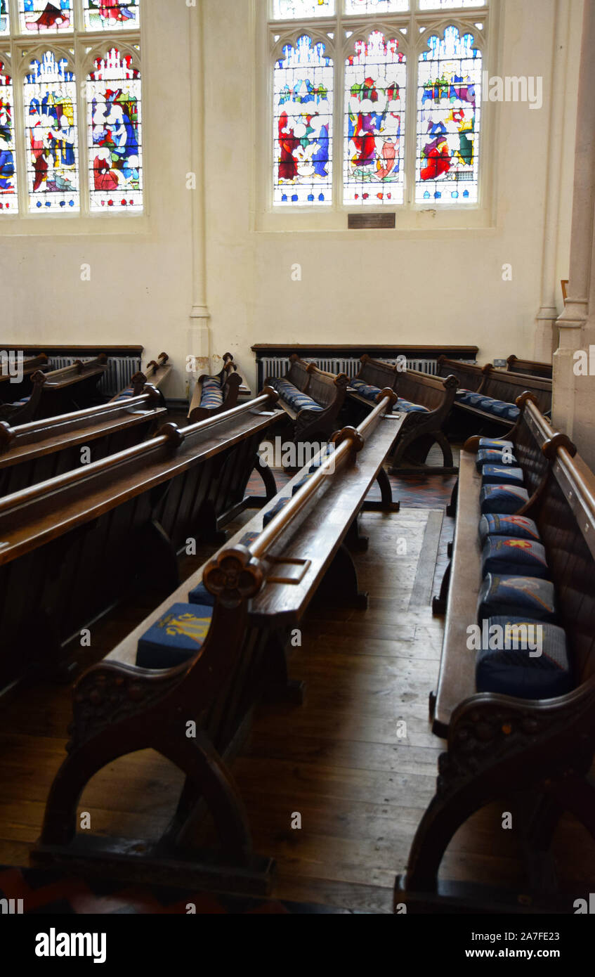 St Edmundsbury Cathedral Pews Stock Photo - Alamy