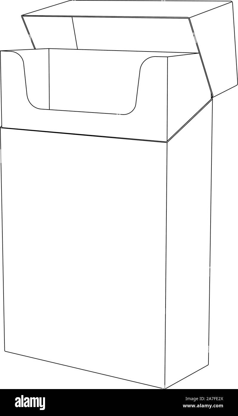 Empty pack of cigarettes. Outline icon Stock Vector Image & Art - Alamy