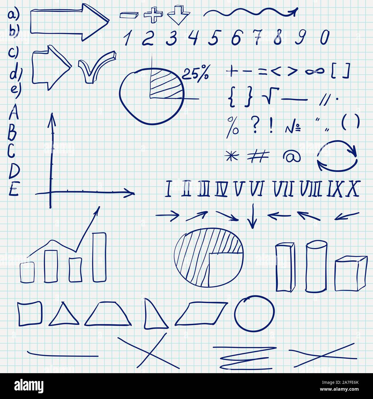 Pencil in notebook Stock Vector Images - Alamy