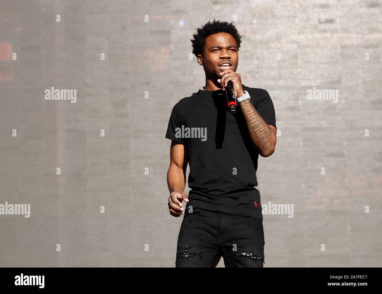 Las Vegas, United States. 02nd Nov, 2019. Rap artist Roddy Ricch ...