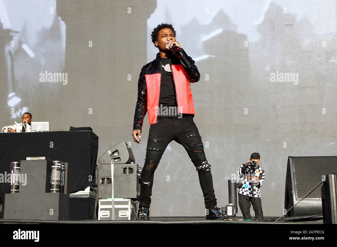 Las Vegas, United States. 02nd Nov, 2019. Hip-Hop artist Roddy Ricch ...