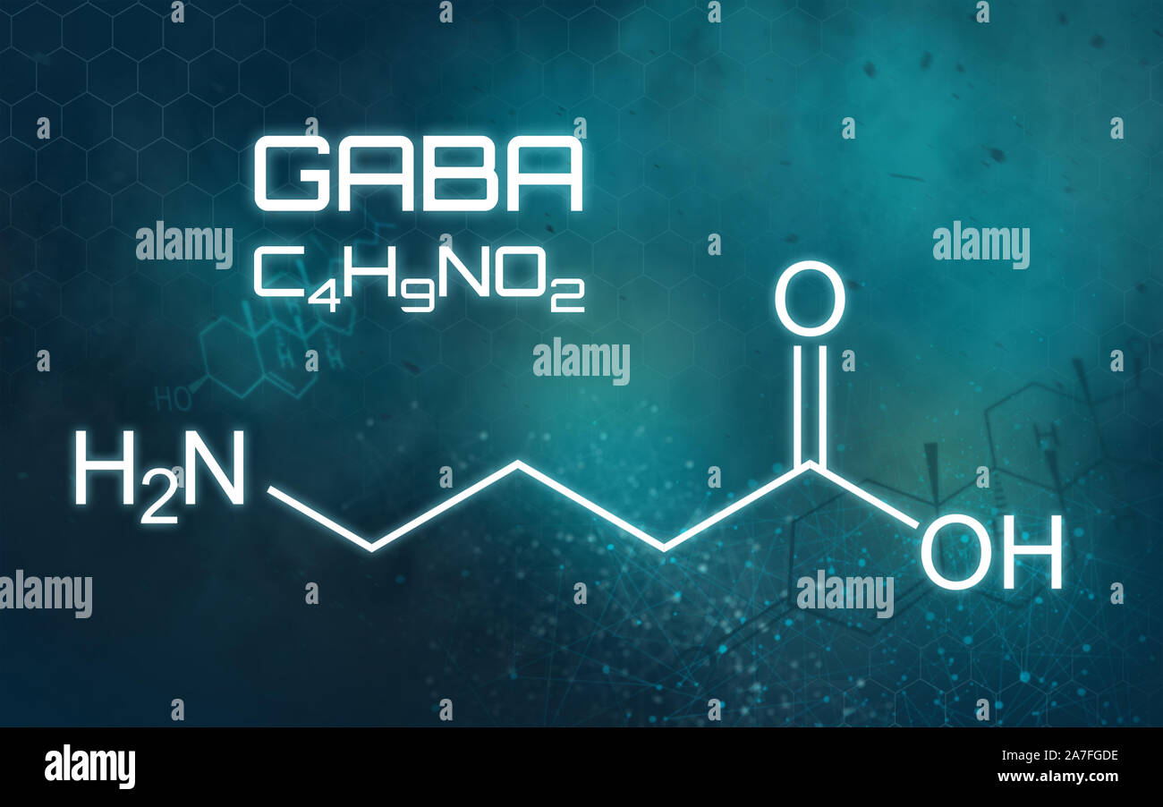 Chemical formula of GABA on a futuristic background Stock Photo - Alamy