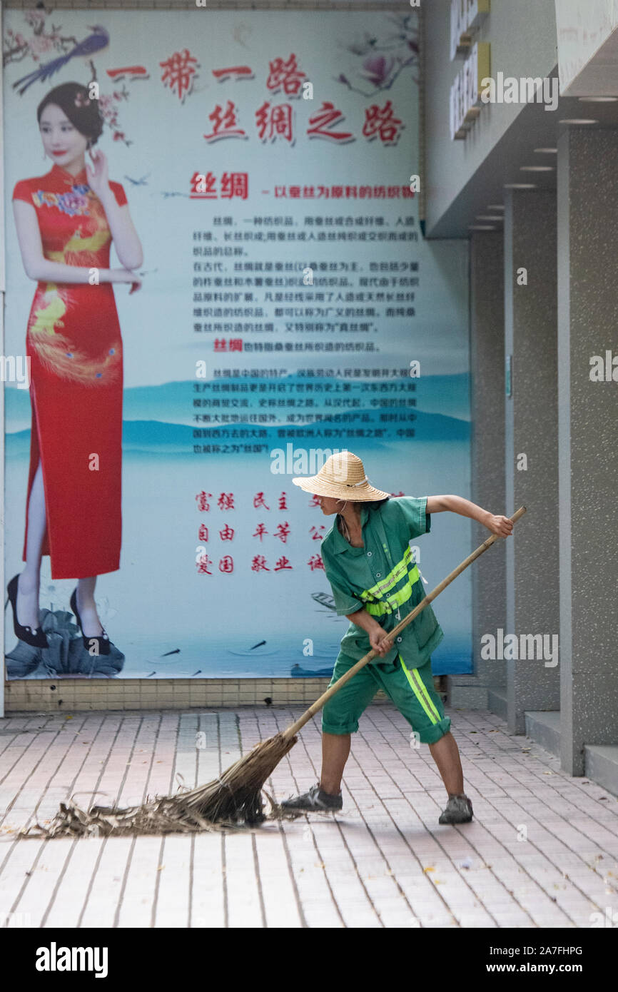 Female road sweeper hi-res stock photography and images - Alamy