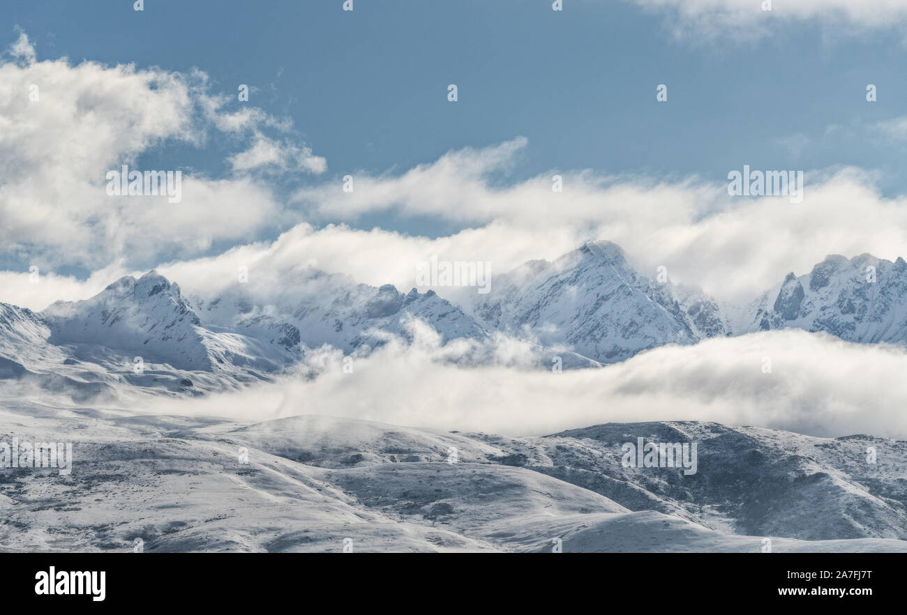 Panoramic snow mountain hi-res stock photography and images - Alamy