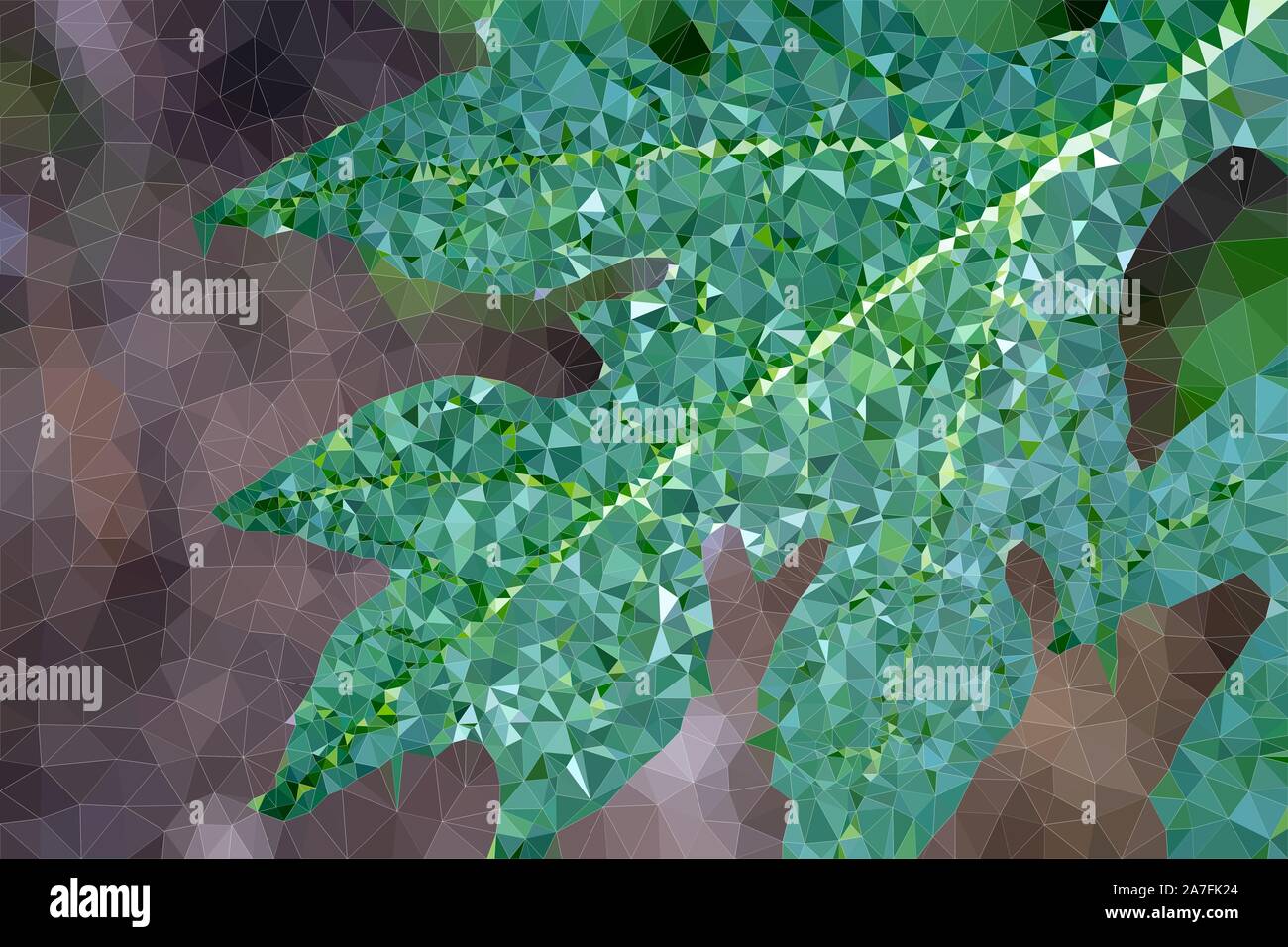 The Abstract Triangles of bright green leaf for background use Stock ...