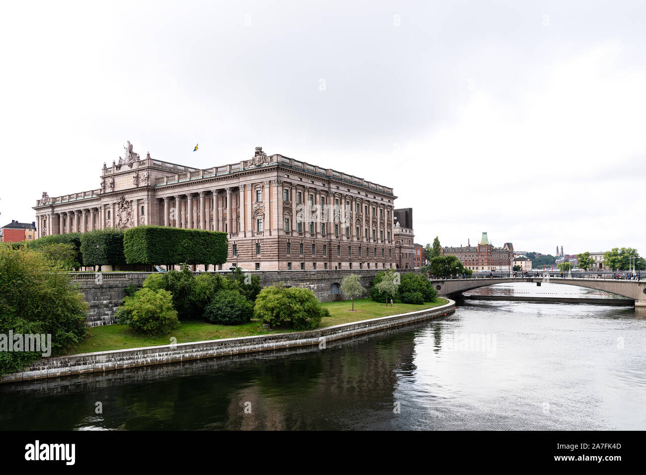 Stockholm, Sweden - August 09, 2019: Swedish Parliament building ...
