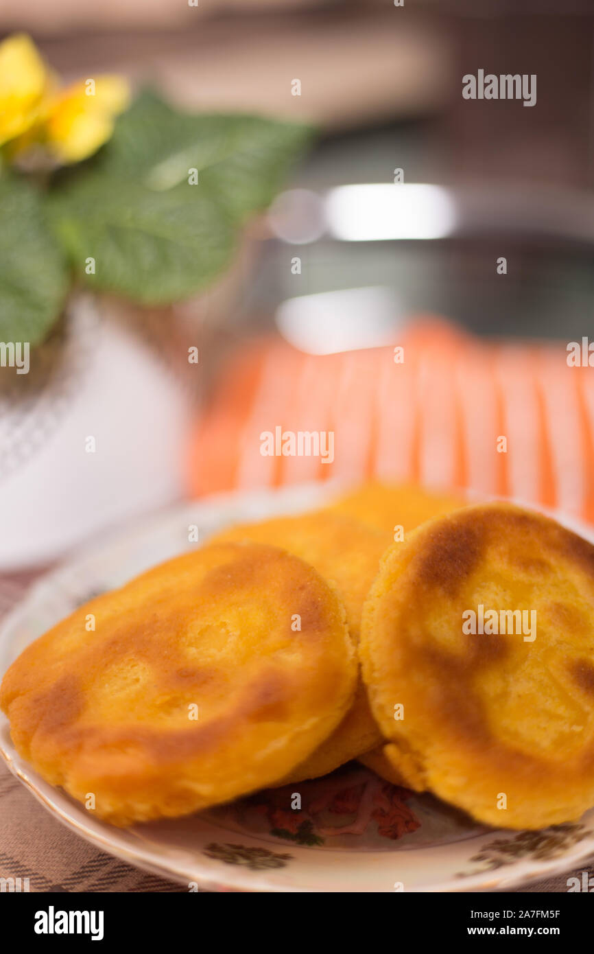 Flatbread made of corn flour. Selective Focus Stock Photo - Alamy