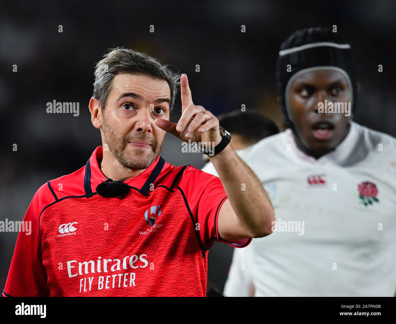Referee Jerome Garces during the 2019 Rugby World Cup final match ...