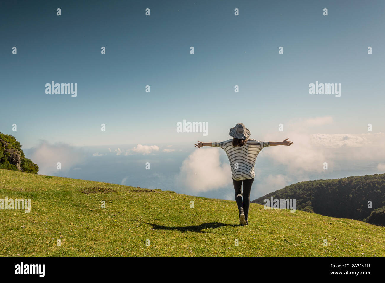 Woman enjoying the nature hi-res stock photography and images - Alamy