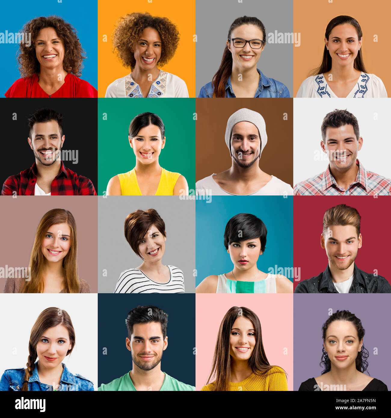 Collage face woman hi-res stock photography and images - Alamy