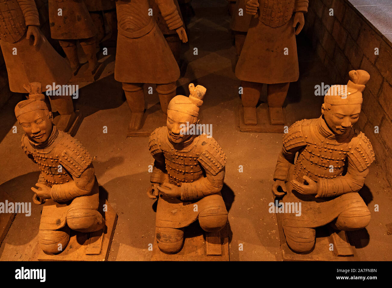 Beijing, China - July 9, 2013: parts of the famous terracotta army ...