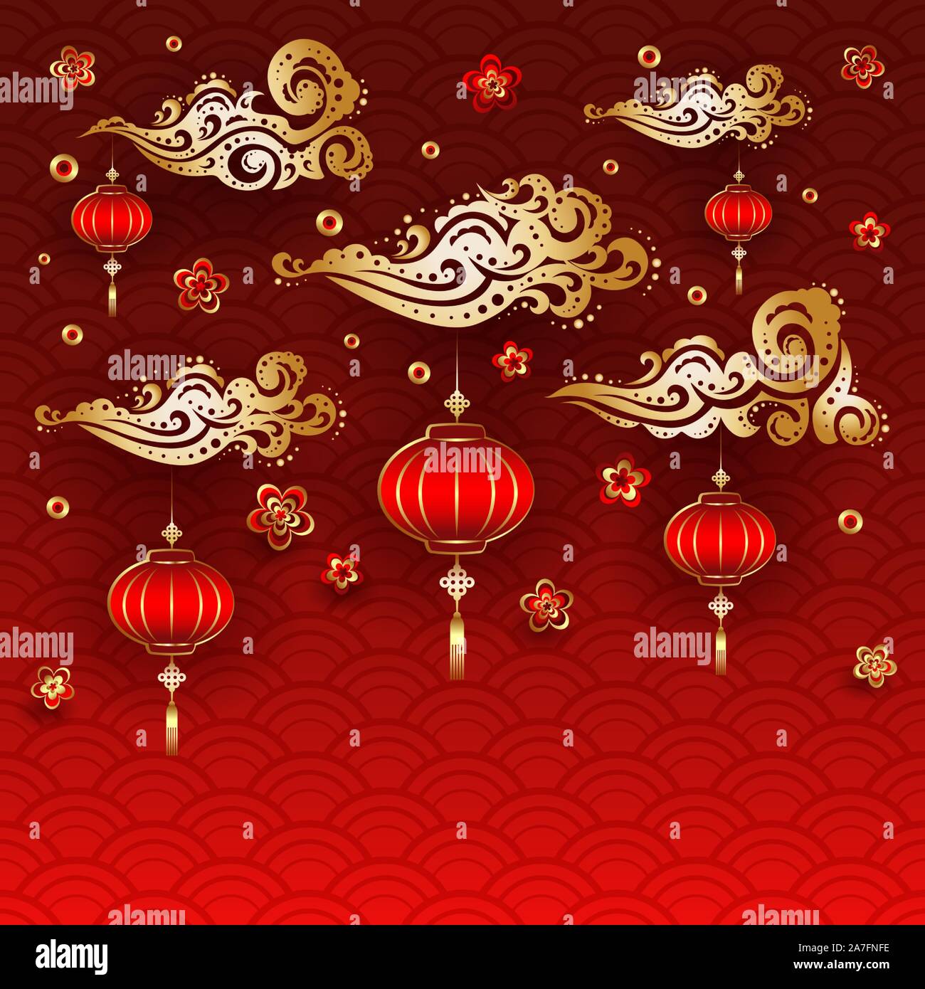 Chinese new year red Stock Vector Images - Alamy