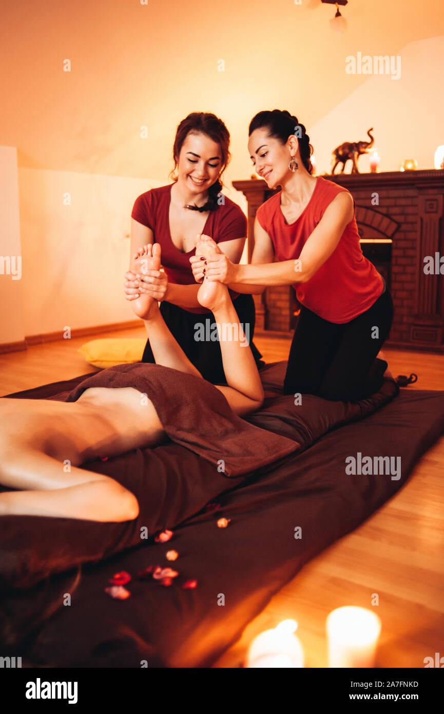 Two handed massage hi-res stock photography and images - Alamy