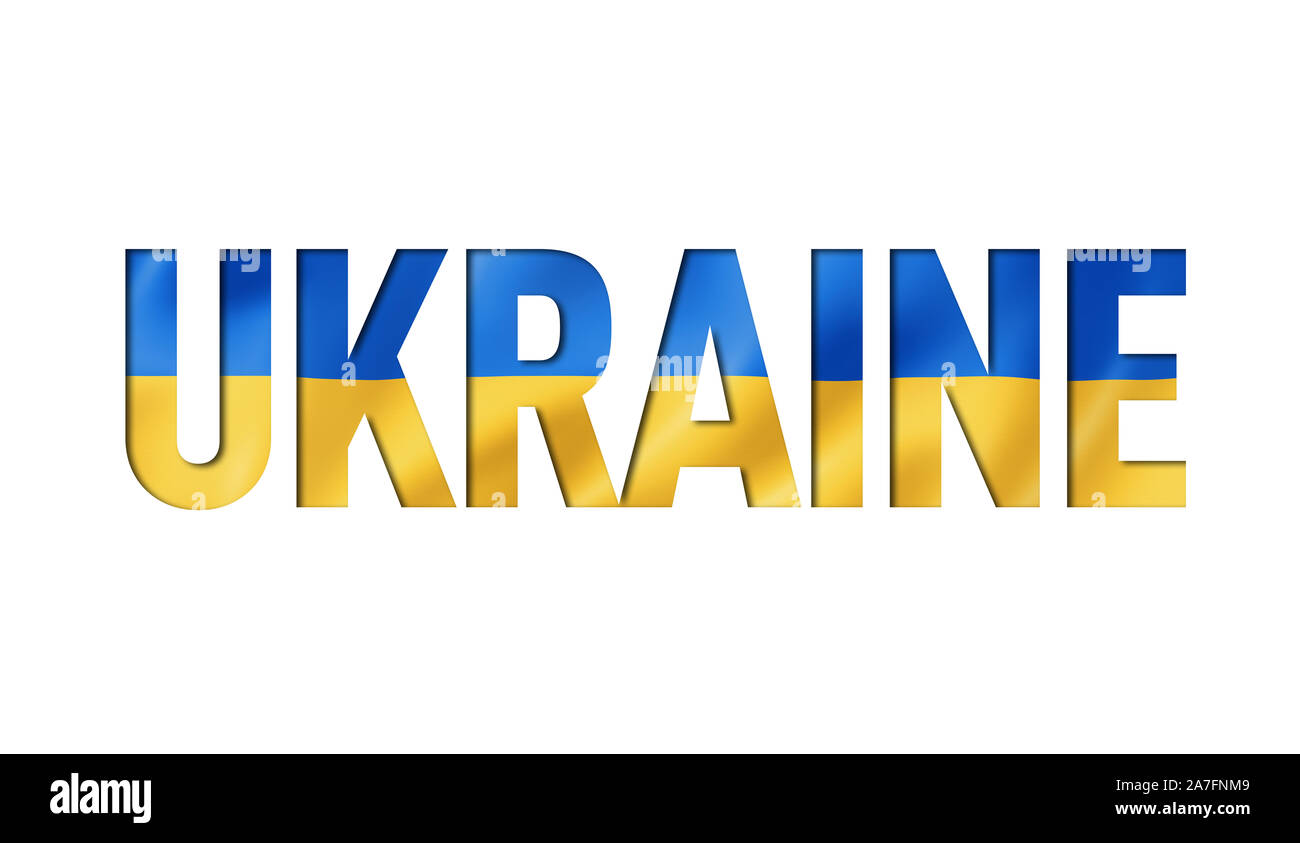 ukrainian flag text font. ukraine symbol background Stock Photo - Alamy