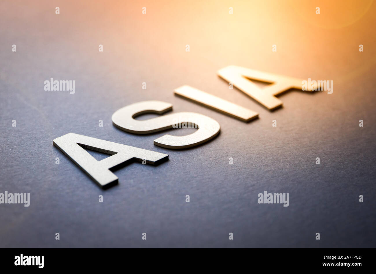 Word Asia written with white solid letters on a board Stock Photo - Alamy