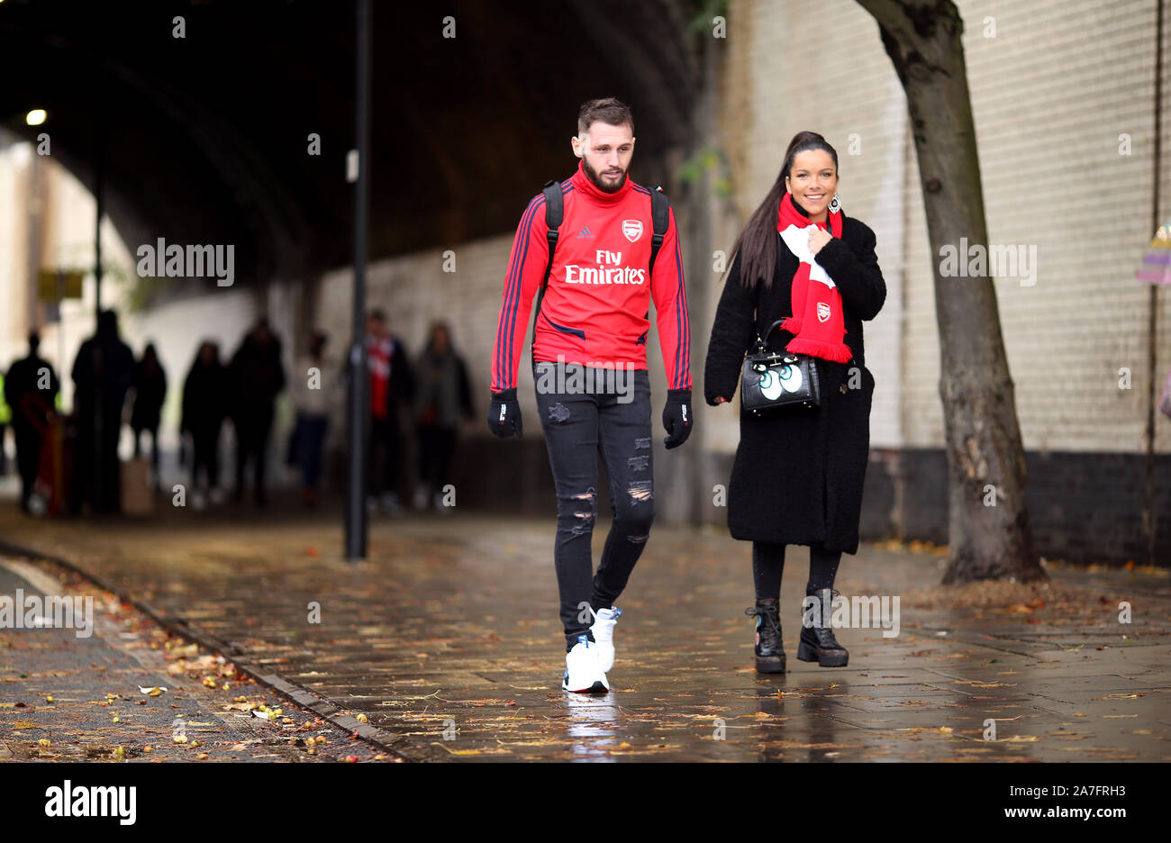 Arsenal fans arrive for the Premiership match at The Emirates Stadium ...