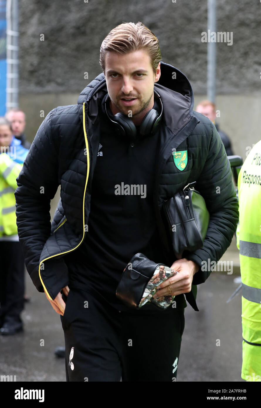 Norwich City goalkeeper Tim Krul arrives for the Premiership match at ...