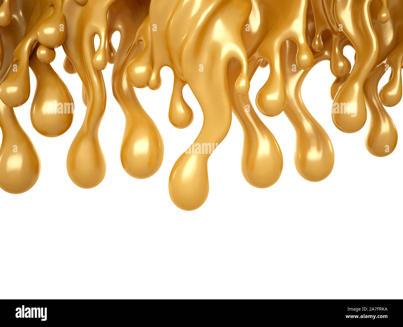 A flowing drop of caramel. 3d rendering, 3d illustration Stock Photo ...