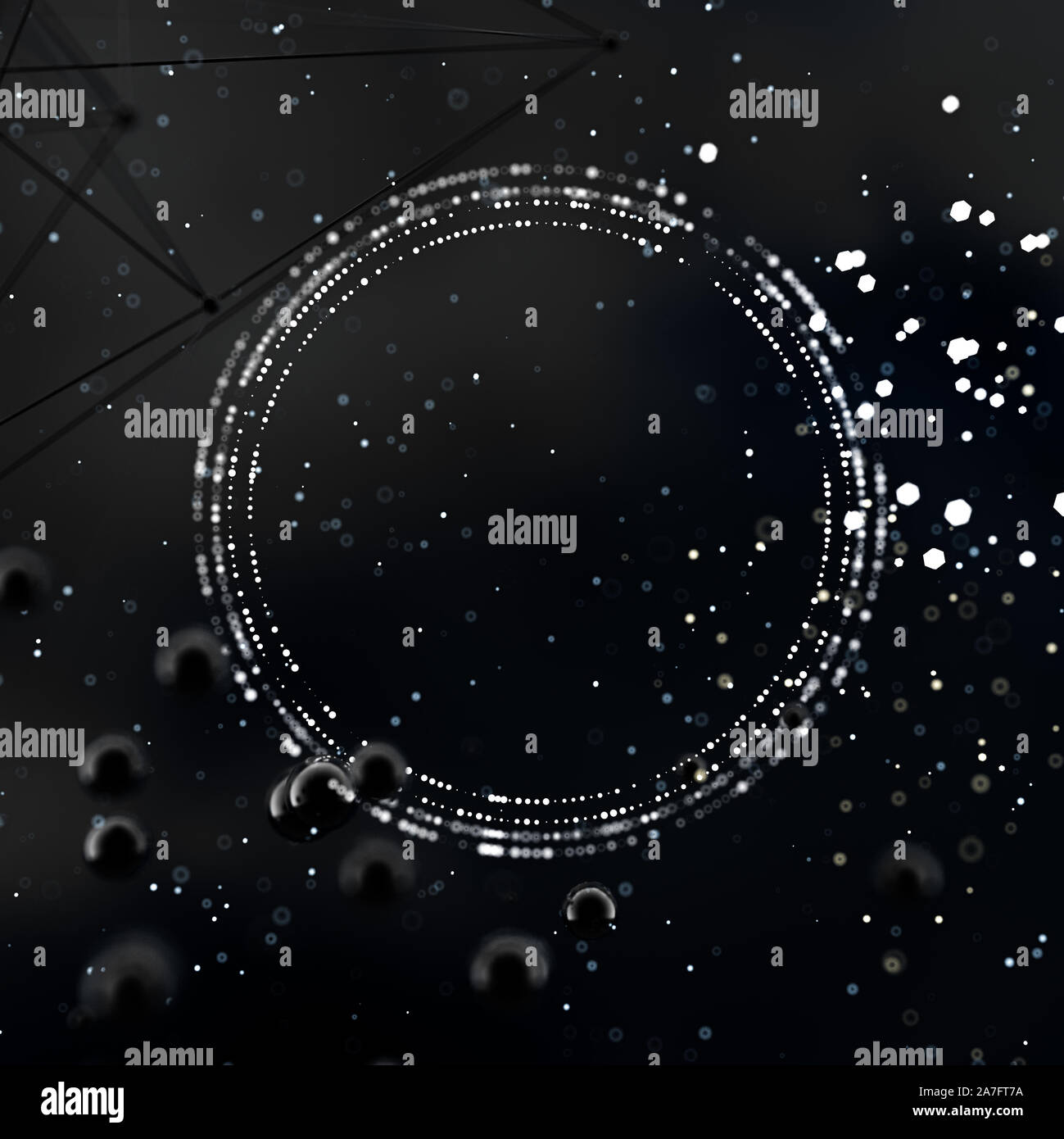 Fantastic abstract black space background. 3d illustration, 3d ...