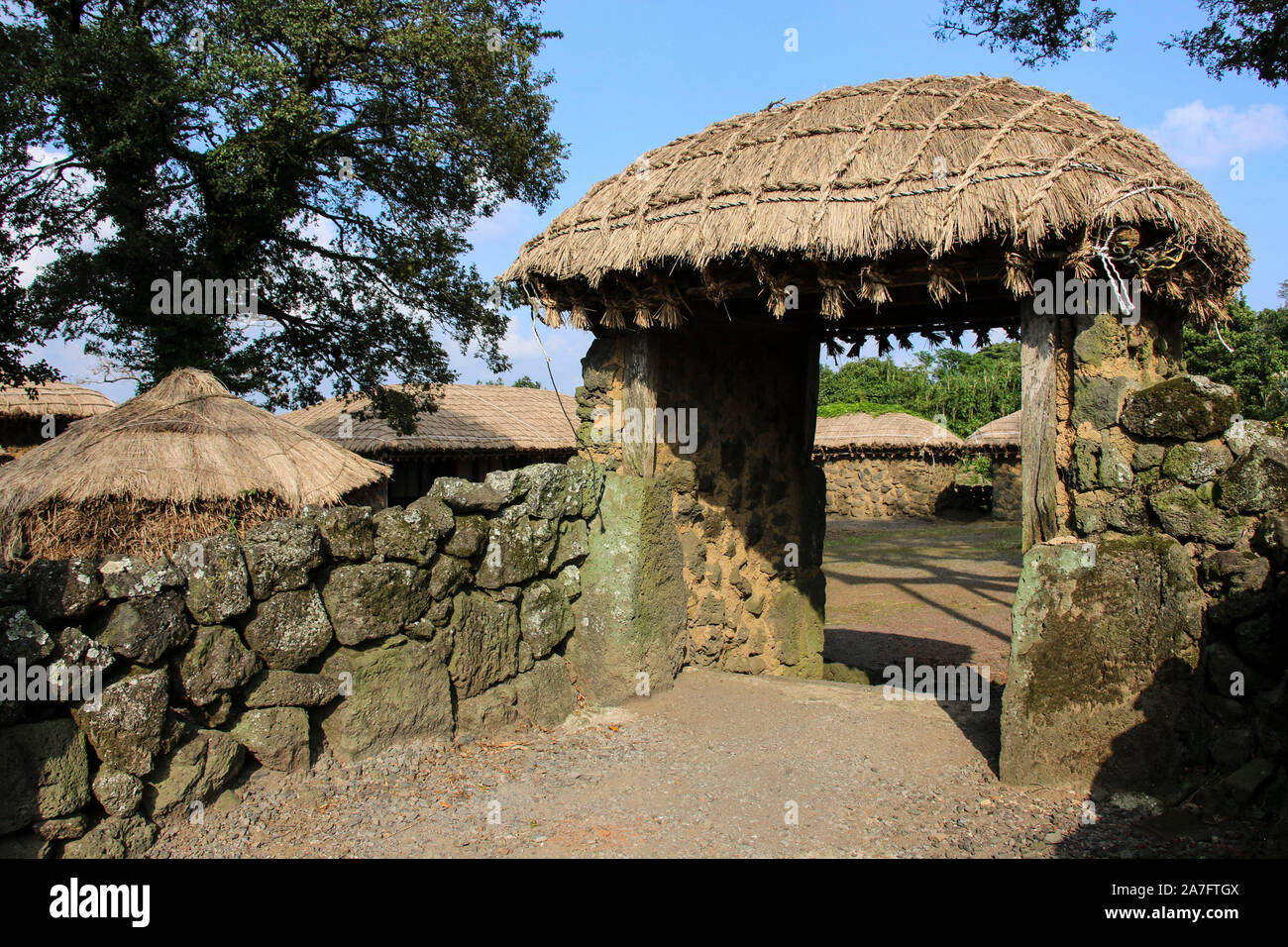 Seongeup Folk Village, Korean old traditional town in Jeju Island ...