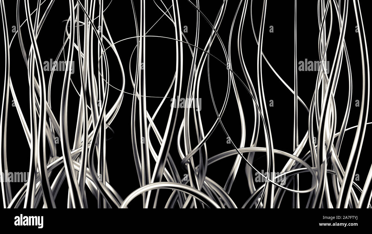 Silver shape. 3d rendering 3d illustration Stock Photo - Alamy