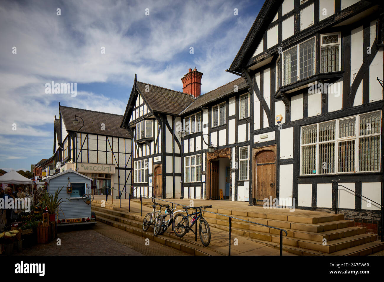 Northwich, Chesire market town Northwich Library Tudor style building ...